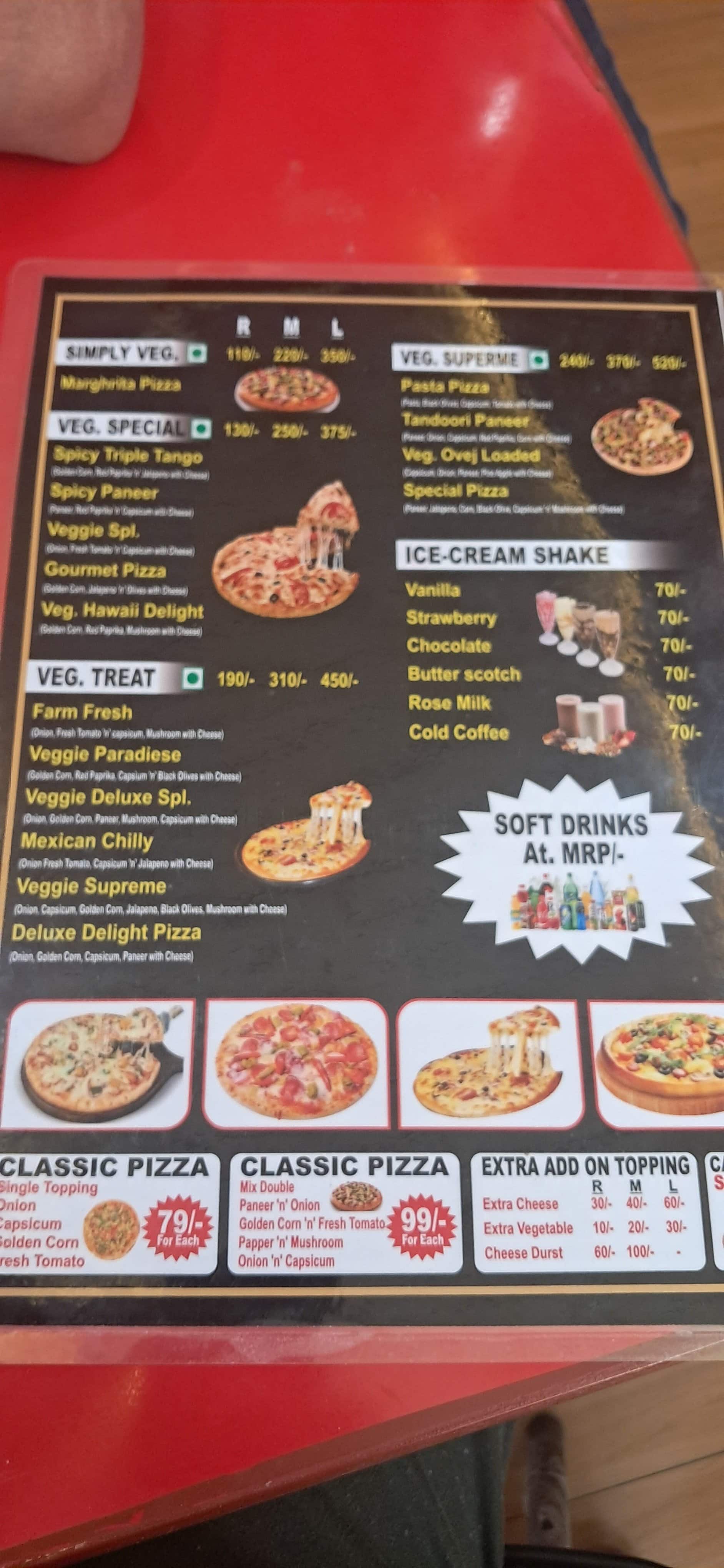 Menu of Pizza Capital, Sarita Vihar, New Delhi
