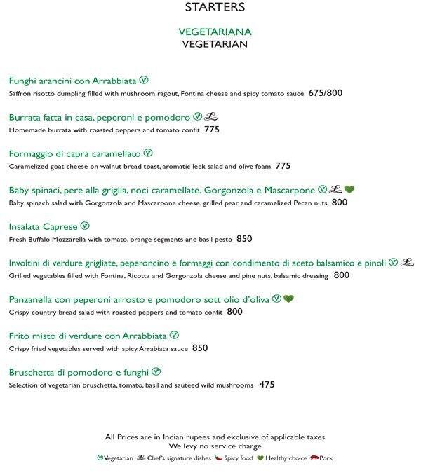 Zanotta - The Leela Ambience Menu - Zomato