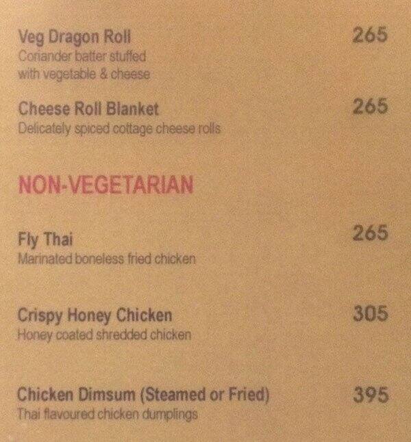 Menu at AB's Oriental Lounge, Chandigarh