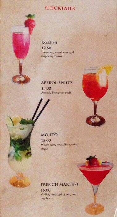 Menu at Marinara Restaurant, Clayfield