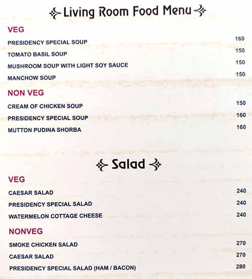 The Living Room Restaurant Menu | Baci Living Room