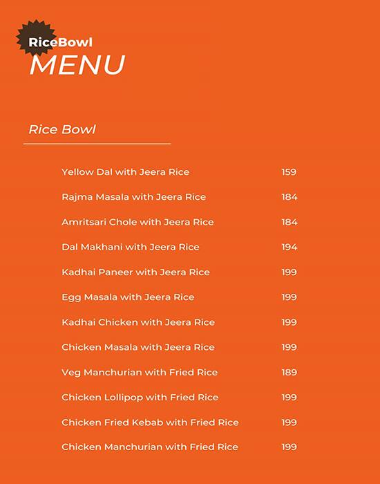 Menu of Startup Canteen - Biryanis & Thalis, HSR, Bangalore