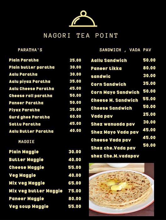 Menu of Nagori Tea Point, Vasundhara Enclave, New Delhi