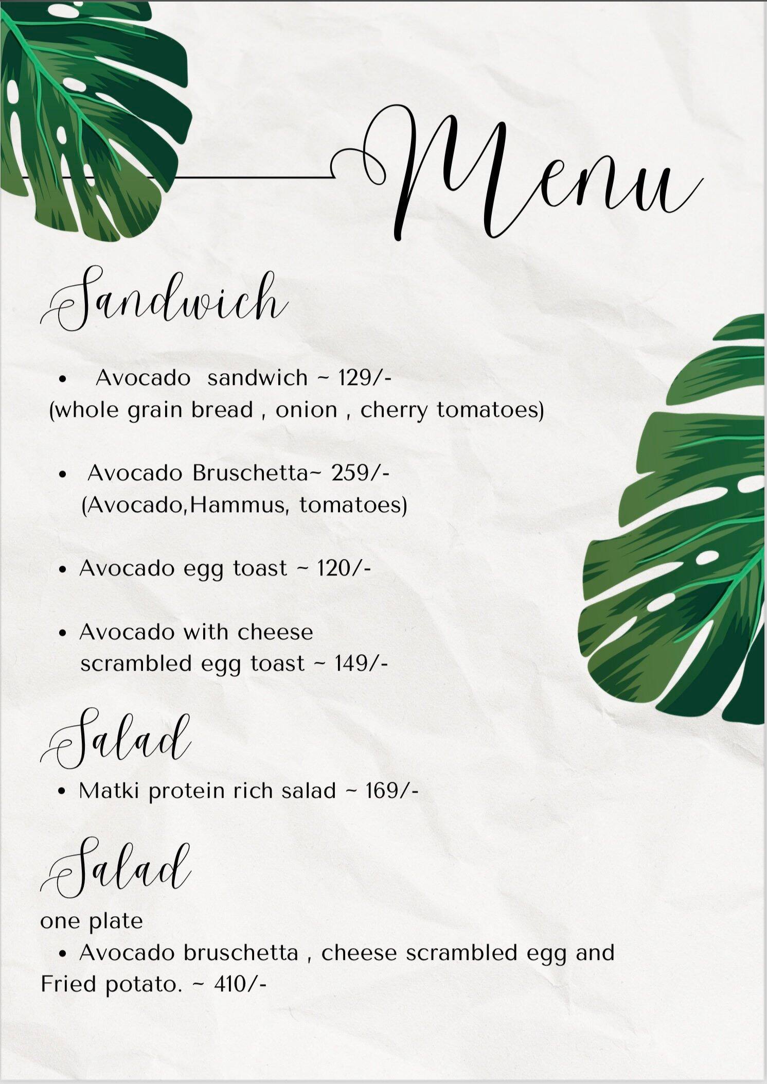 Menu of The Aai’s Kitchen, Shivaji Nagar, Pune