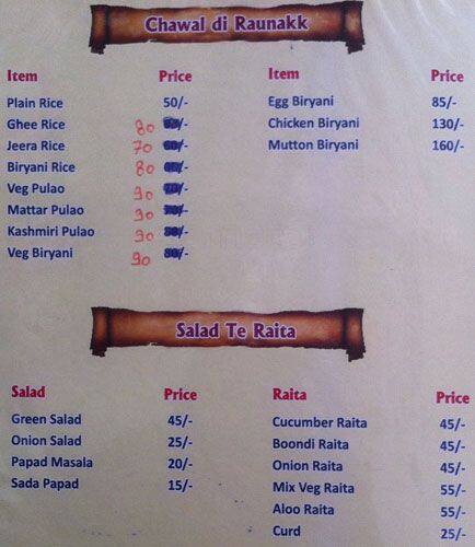 Menu at Chilli N Pepper, Bengaluru