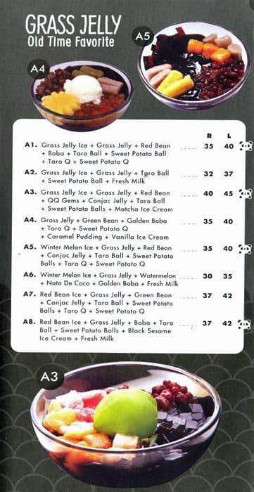 Menu at BlackBall desserts, South Tangerang, Bintaro Jaya Xchange Mall