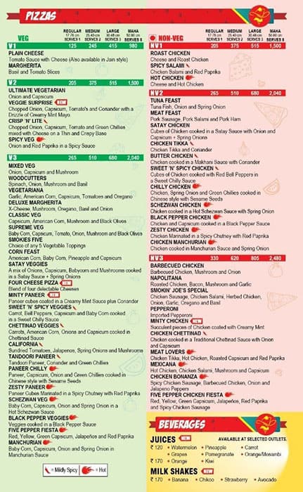 Smokin Joe's Menu, Menu for Smokin Joe's, Panaji, Goa - Zomato