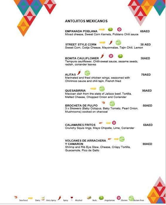 Menu of Luchador - Aloft Palm Jumeirah, Palm Jumeirah, Dubai