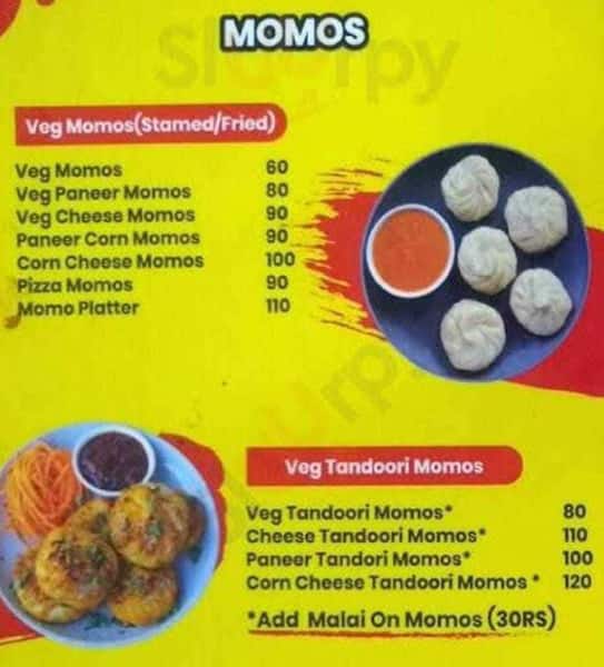 Menu of Momos Cafe, Katraj, Pune