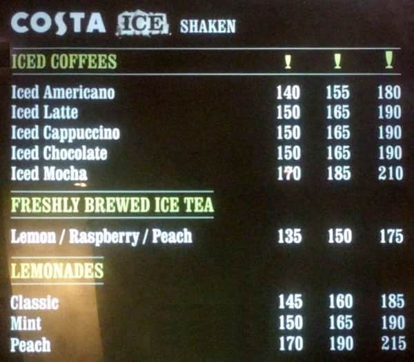 Menu at Costa Coffee, Gurugram, No. 10