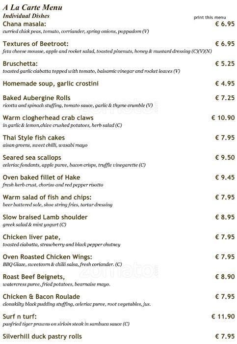 The Greedy Goose Menu, Menu for The Greedy Goose, Malahide, Dublin ...