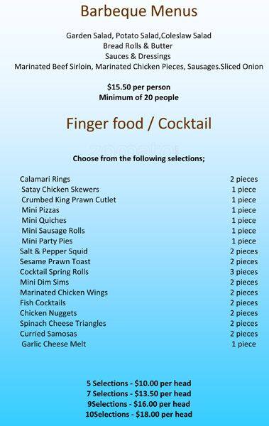 Menu at Top Taste Buffet pub & bar, Rosehill