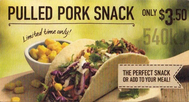 Menu at Sumo Salad fast food, Adelaide, 33 Rundle Mall