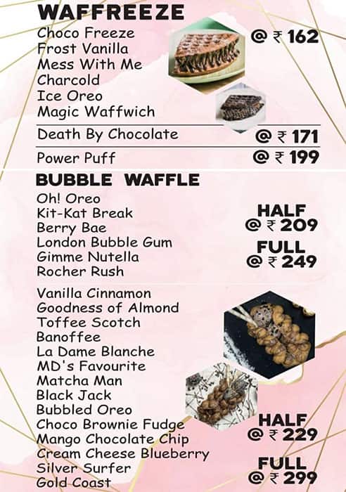 Menu of LBC - London Bubble Co, Mahalaxmi, Mumbai