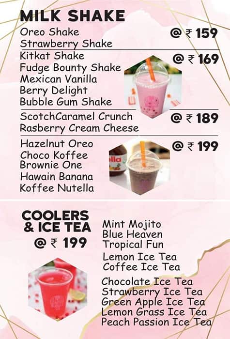 Menu at Wonderland of waffles, Mumbai, PL 1119