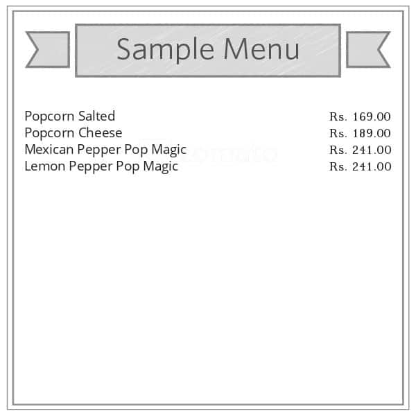 Menu at PVR Café, Ahmedabad, 4th Floor, 4D Square Mall