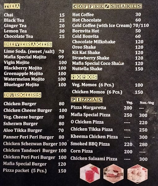 Menu of Mafia Cafe 333, Mira Road, Mumbai