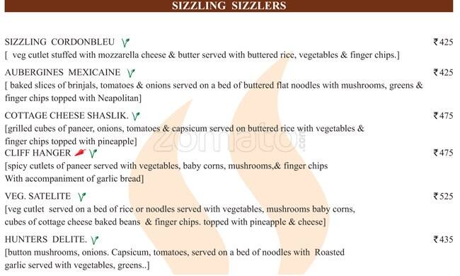 Menu at Sizzle - Sizzlers & Pastas, Mumbai, Byculla House