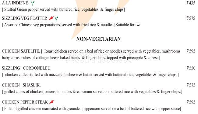 Menu at Sizzle - Sizzlers & Pastas, Mumbai, Byculla House