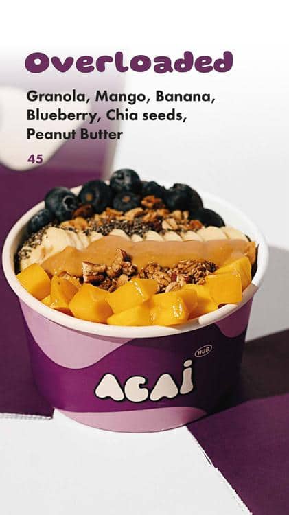 Menu of Acai Hub, University City, Sharjah