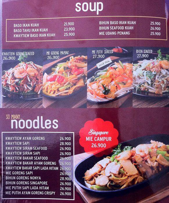 Menu at Red Bus restaurant, Cihuni