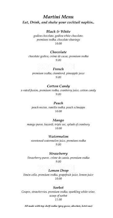 Menu at Puglia restaurant, New York City, 189 Hester St