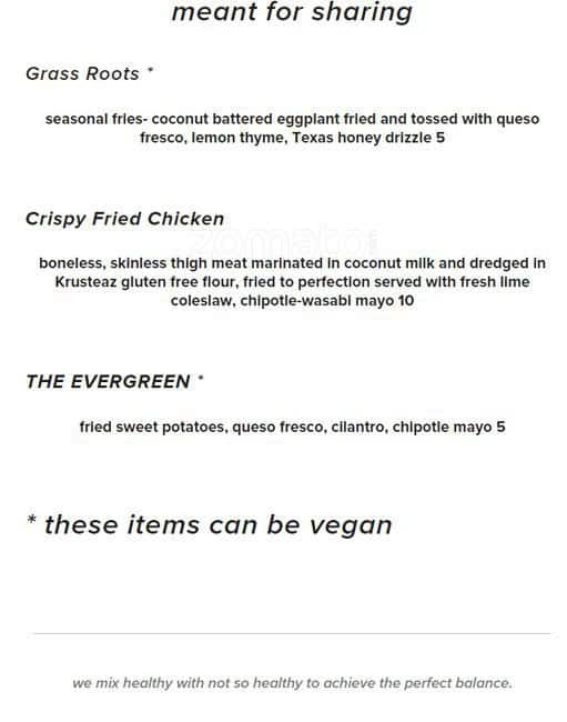 Menu at Belly Up, Austin, Manchaca Road