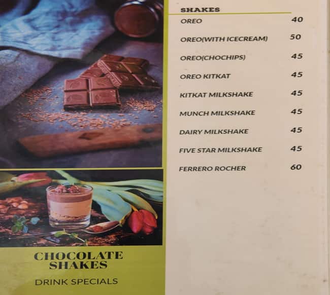 Menu at ChatPata Corner, Bengaluru