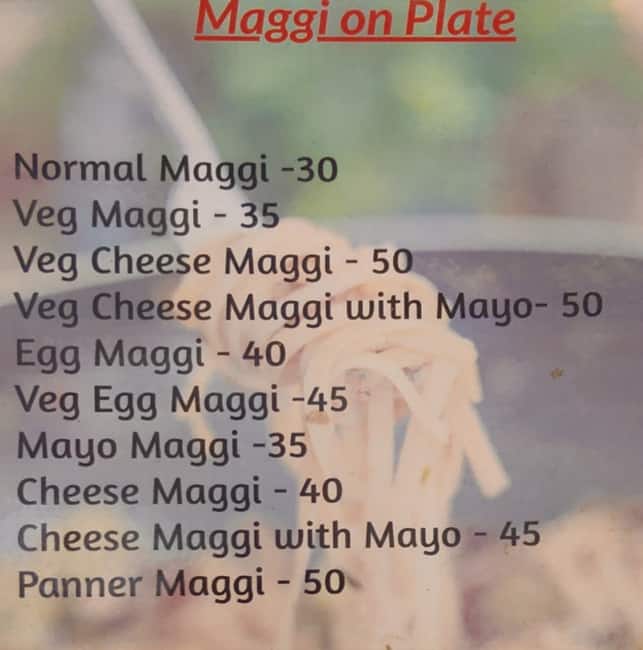 Menu at ChatPata Corner, Bengaluru