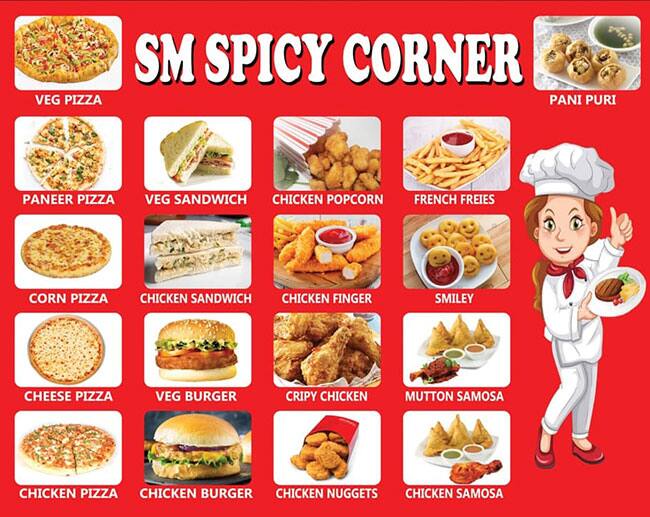 Menu of SM Spicy Corner, Kolathur, Chennai