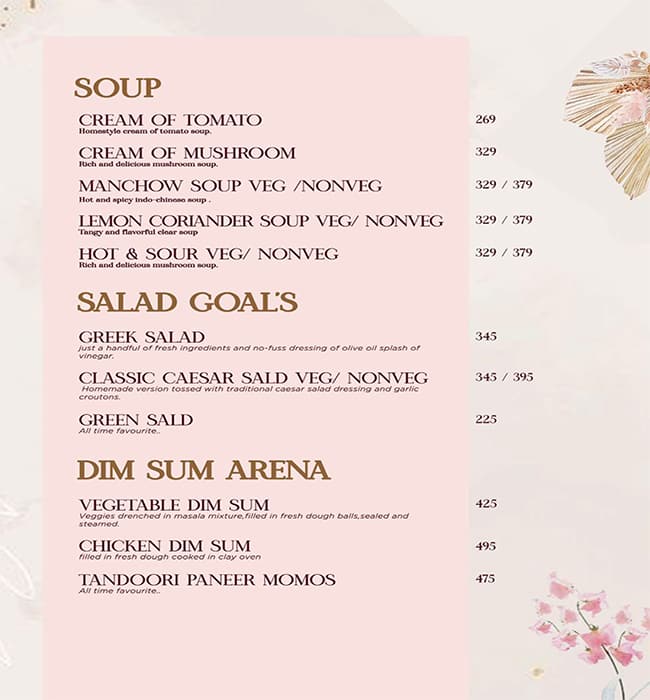 Menu of The Dom, Punjabi Bagh, New Delhi