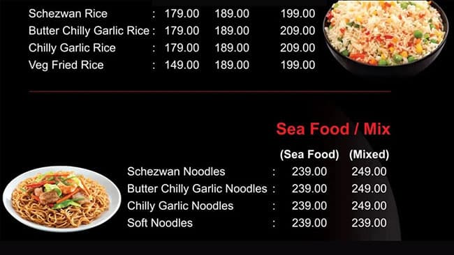 Menu of Green Leaf Restaurant, Madhapur, Hyderabad