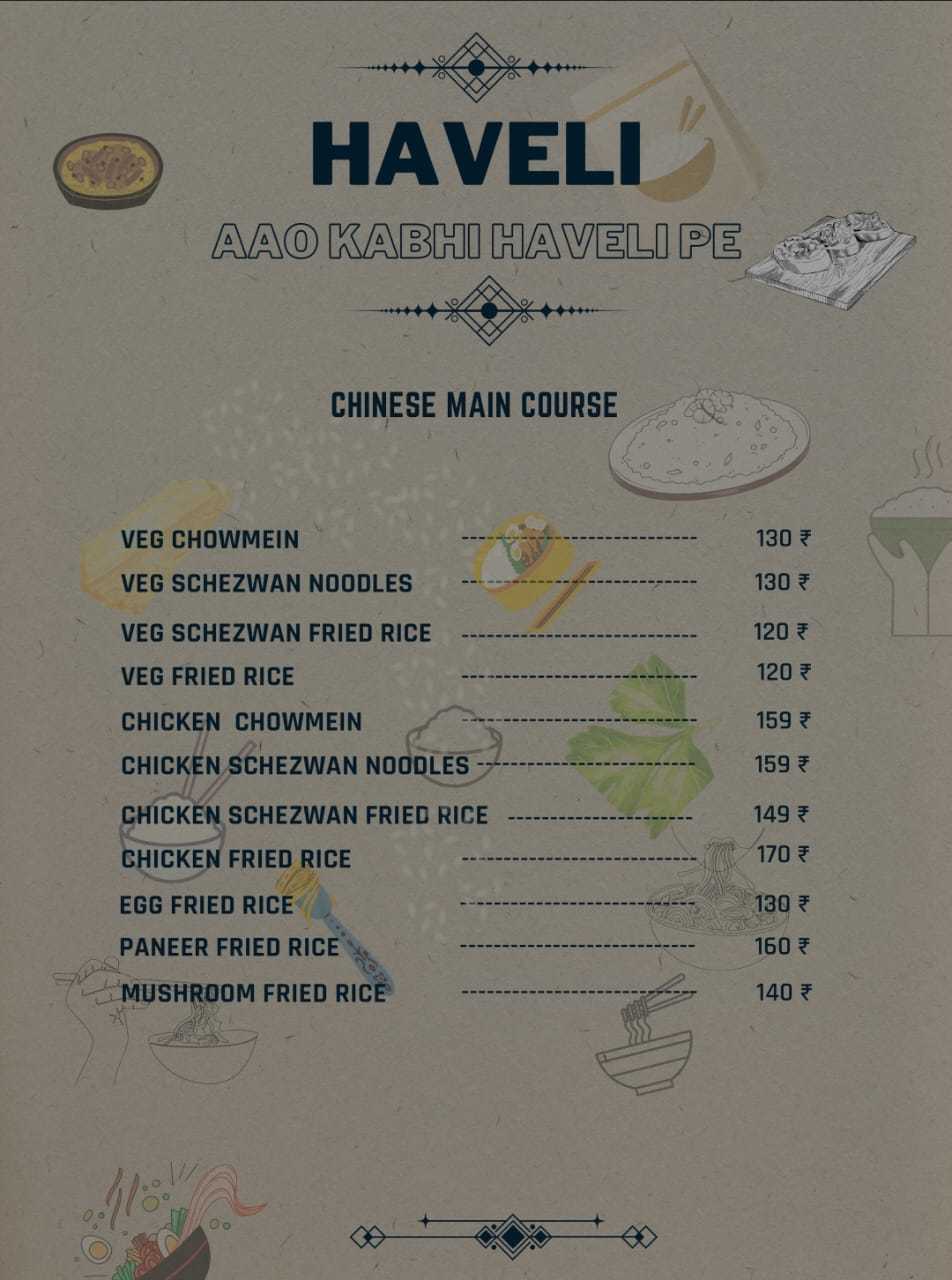 Menu of Aao Kabhi Haveli Pe, HSR, Bangalore