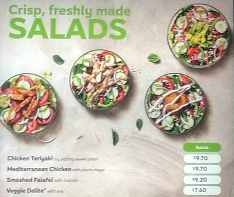 Menu at Subway Westfield Queensgate, Wellington, Kiosk K032 Westfield ...