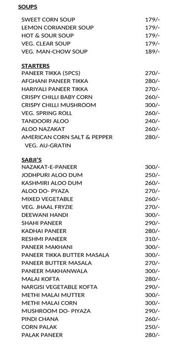 Menu of Gupta Brothers, Kankurgachi, Kolkata