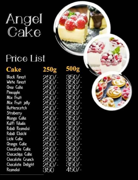 Menu of Angel Cake, Ayodhya Nagar, Nagpur