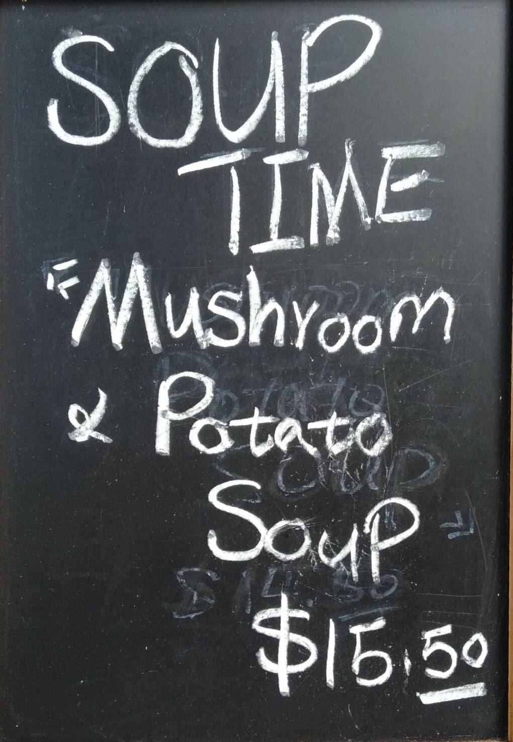 Menu at Altar cafe, Auckland