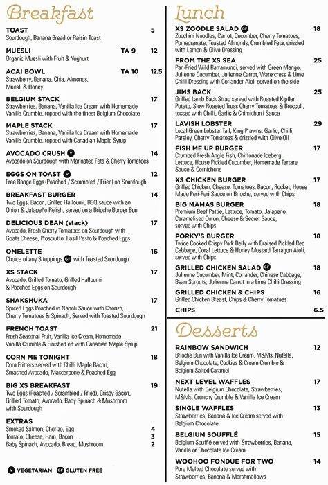 XS Espresso Menu, Menu for XS Espresso, Wetherill Park, Sydney ...