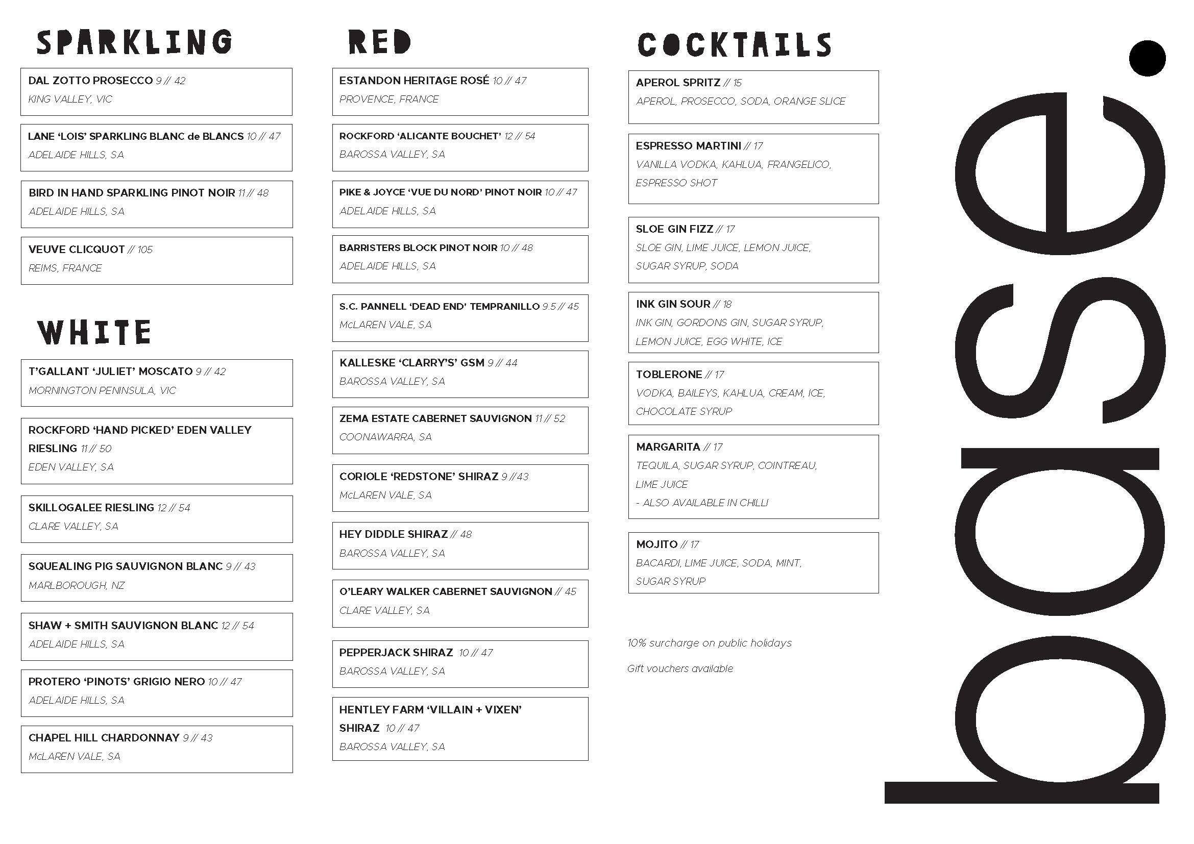 Menu at The Bath Hotel restaurant, Norwood