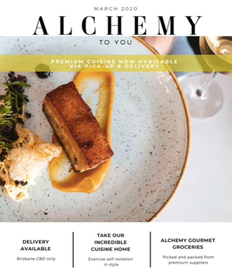 Menu at Alchemy Restaurant and Bar Brisbane, Brisbane City