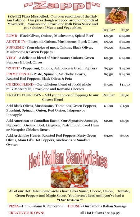 Menu at Flying Pie Pizzeria, Issaquah