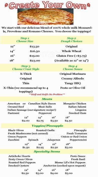 Menu at Flying Pie Pizzeria, Issaquah