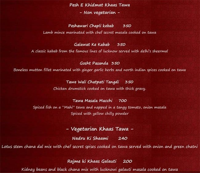 Menu at MEHFIL, Bengaluru, #95