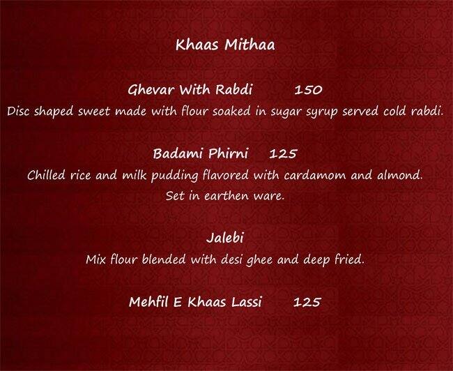 Menu at MEHFIL, Bengaluru, #95