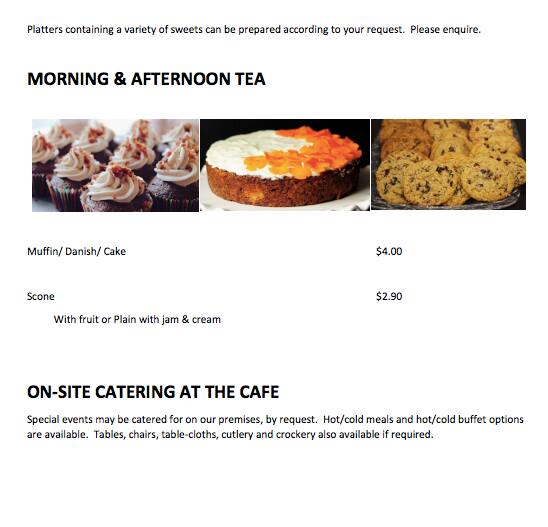 Menu at Da Moose Cafe, Altona