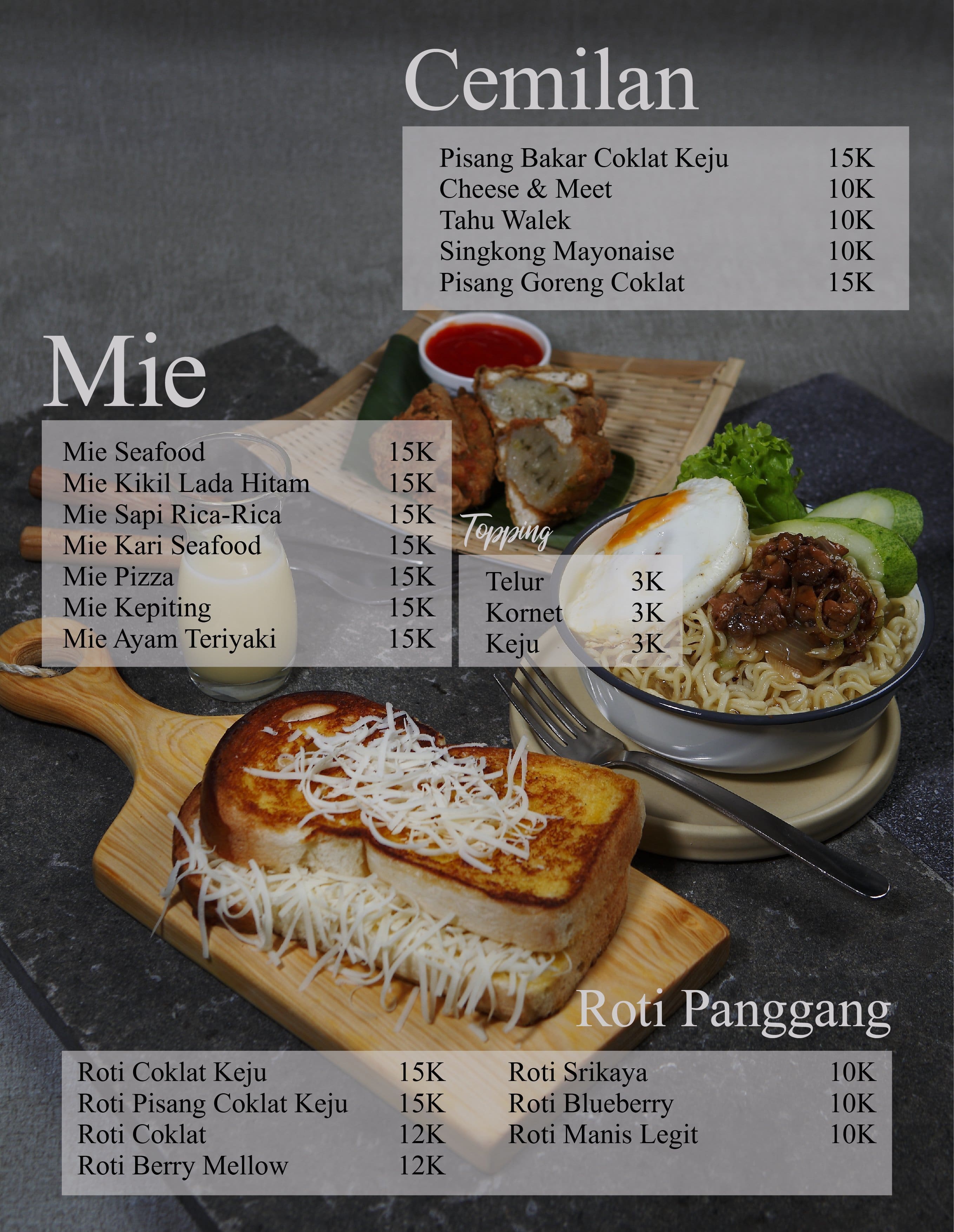 Menu at Lele Crispy cafe, Jakarta, Mampang Prapatan IV