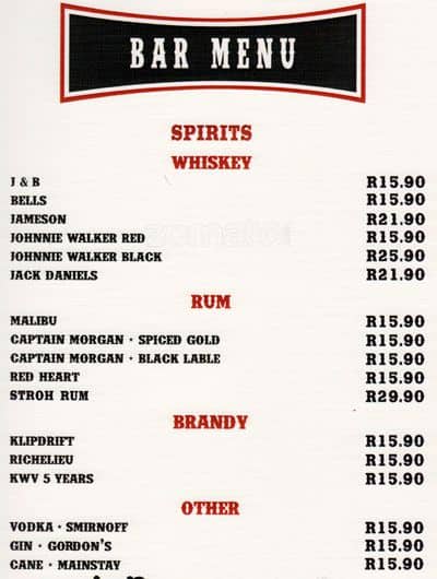 Menu at Hippo Steakhouse - Elephant Lake Hotel, Saint Lucia