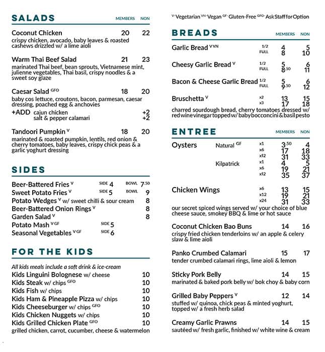Menu at Alexandra Hills Hotel pub & bar, Alexandra Hills, Alexandra ...