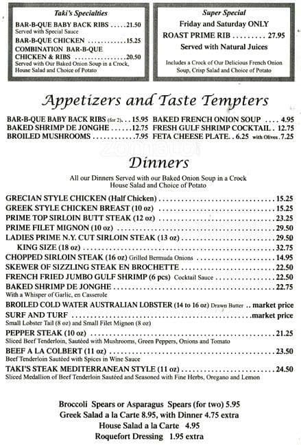Golden Steer Menu, Menu for Golden Steer, Forest Park, Chicago ...