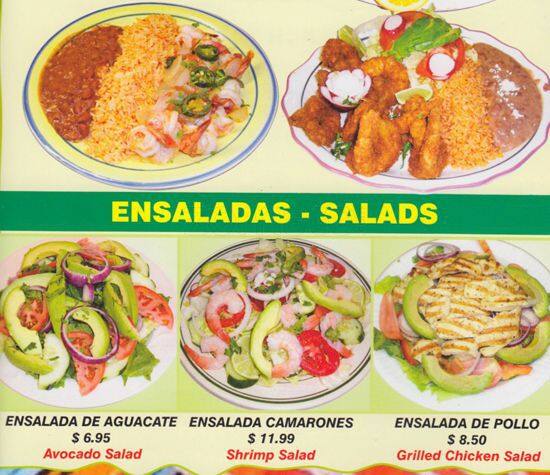 Menu at El Mil Sabores Mexican Food restaurant, West New York, 695 9th Ave